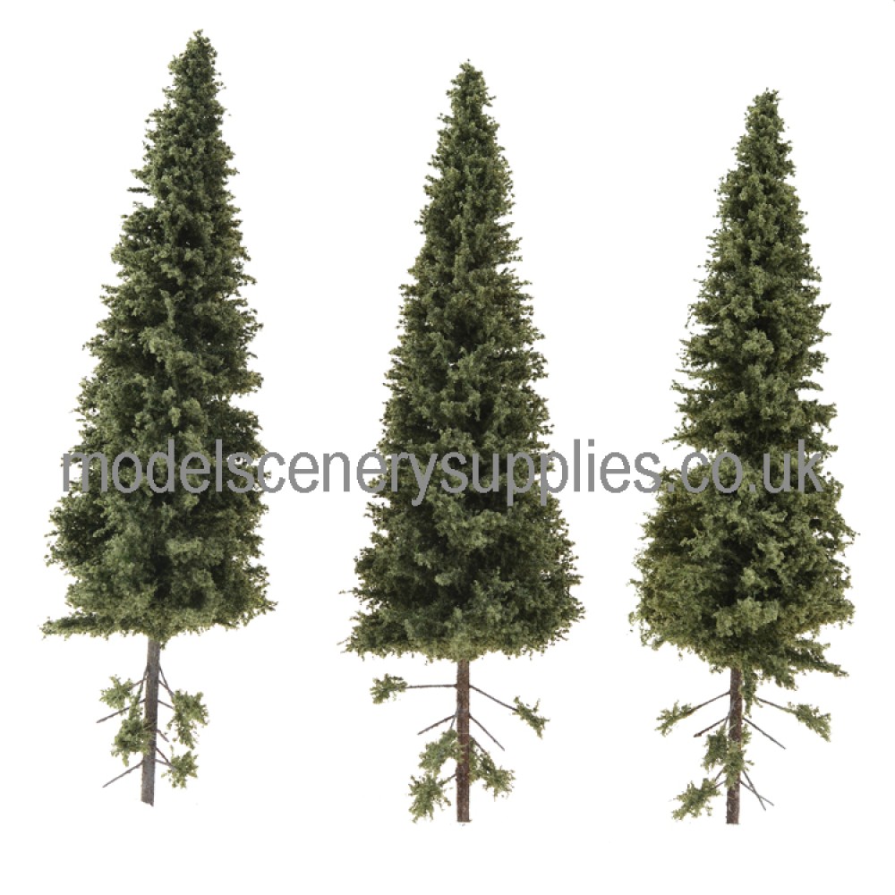 Model Spruce Trees with dead branches 200mm tall