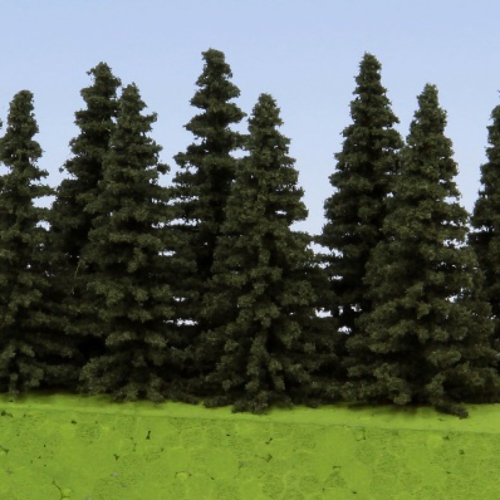 Model N gauge Pine and Spruce Trees 50mm tall Model Scene SM050