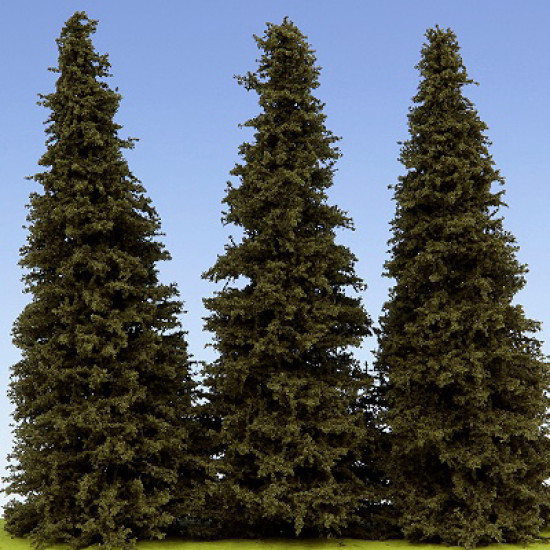 Model Pine and Spruce Trees 150mm tall