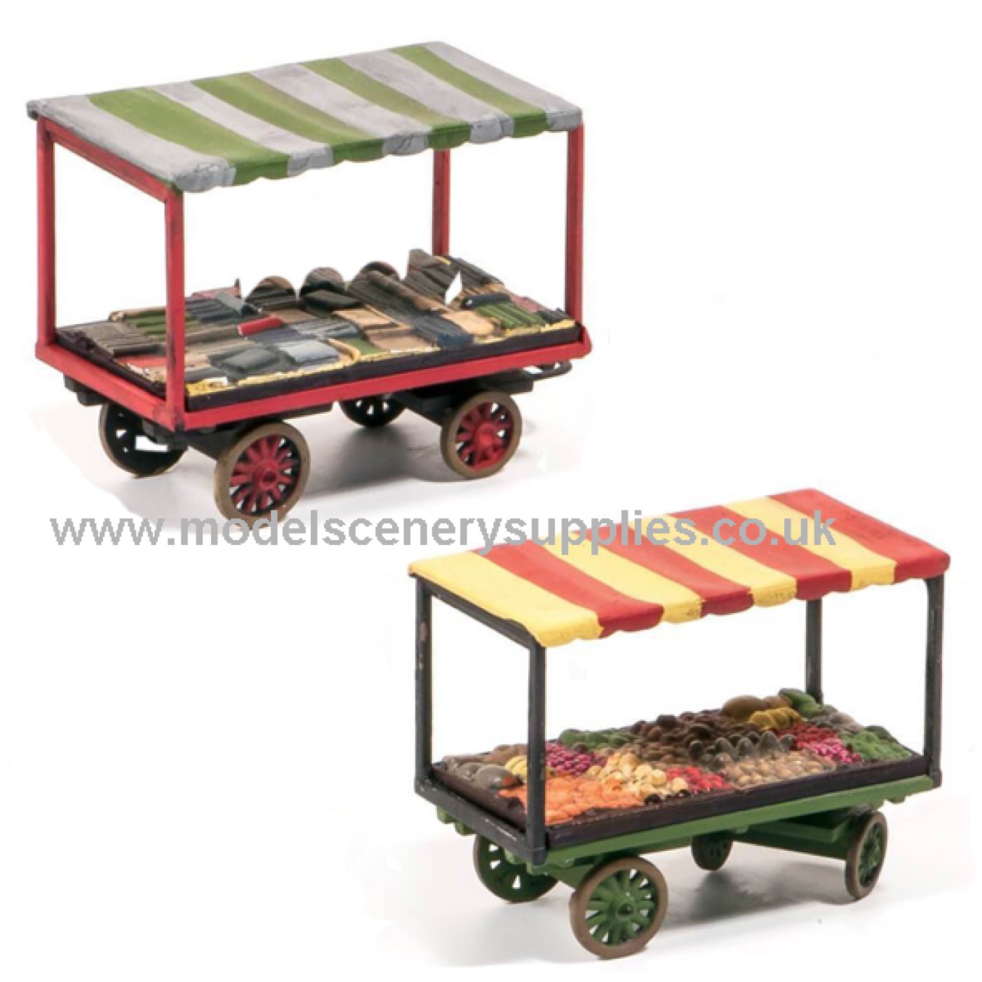 Model railway Market Stalls in OO from Wills SS37