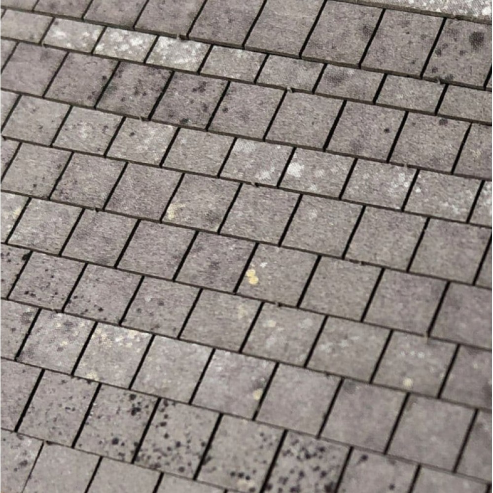 Weathered Laser Cut Roof Slate Strips OO LX415