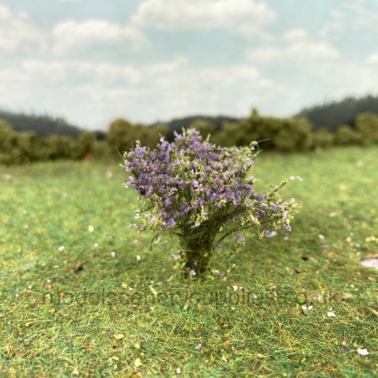 Model Bushes Violet Flowering 30mm Tall Silhouette 252-28
