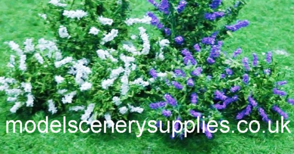 Model n gauge railway Buddleia plants N gauge