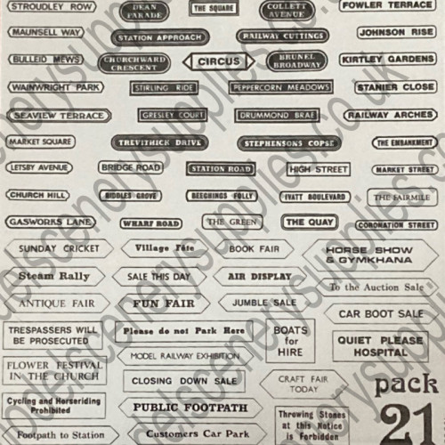 Tiny Signs model railway scenic extras