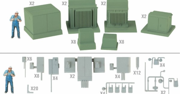 Electric Transformers cabinets and meters OO Cornerstone 933-4075