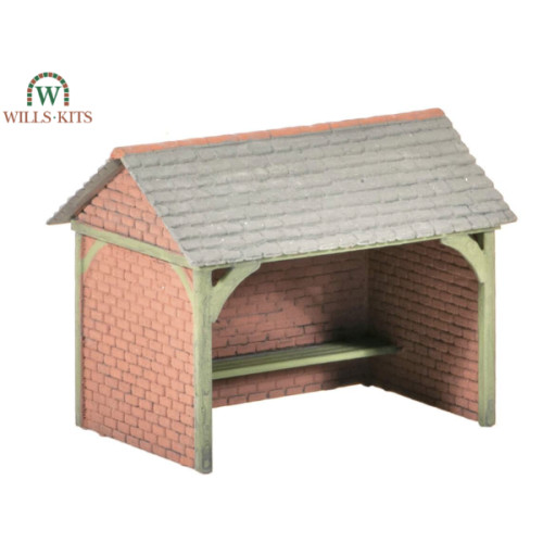 Bus Shelter wood built OO