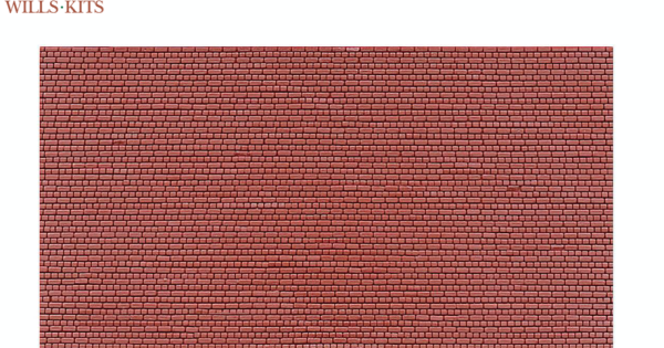 Model Railway Brick sheet English Bond building Plastic Embossed Sheets ...