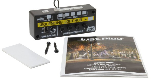 Model Railway Lights from Woodland scenics Just Plug system.