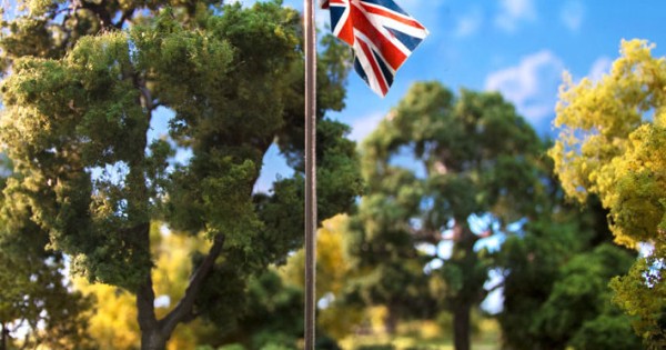 Model railway Union Jack Flag Pole JP5959