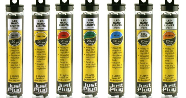 Model Railway LED Nano lights from Woodland scenics Just Plug system.
