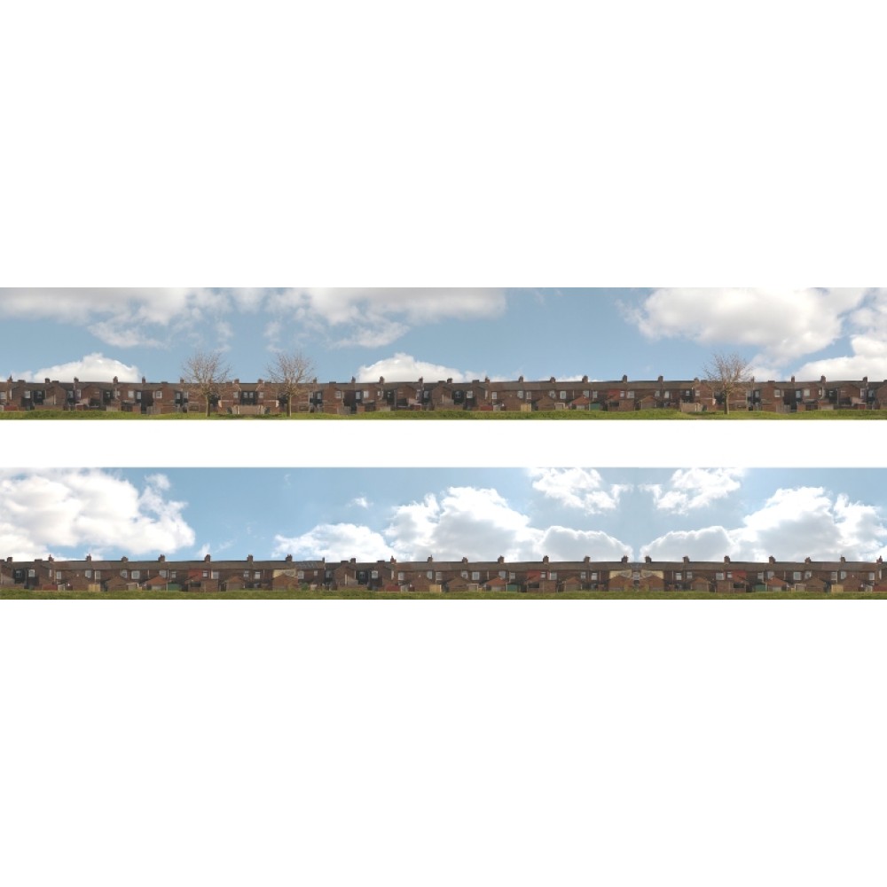 Model railway houses Backscenes Terraced Backs Pack 401