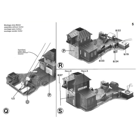 Model Railway Mine Buildings with Wheel Gear OO