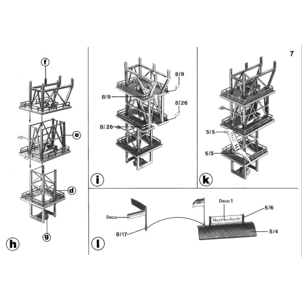 Model Railway Mine Buildings with Wheel Gear OO