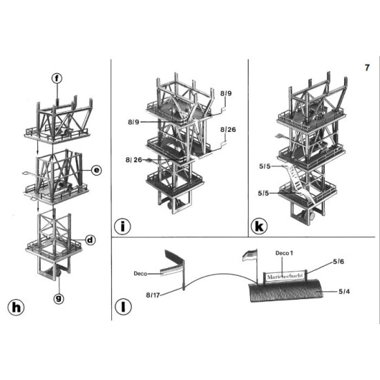 Model Railway Mine Buildings with Wheel Gear OO