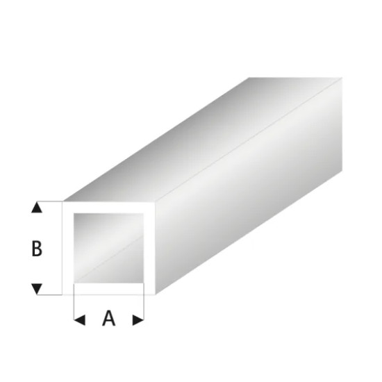 Plastic Profile Square OPAQUE TUBE