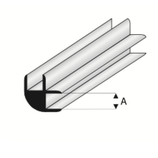 Plastic Profile L-Connector round corner