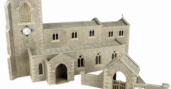 Model railway Church in OO from Metcalfe PO226
