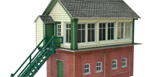 Model Signal Box and Line Side Huts Kit OO Metcalfe PO233