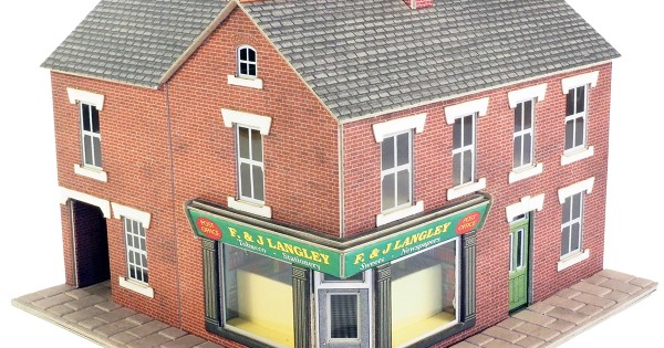 Corner Shop in Red Brick OO