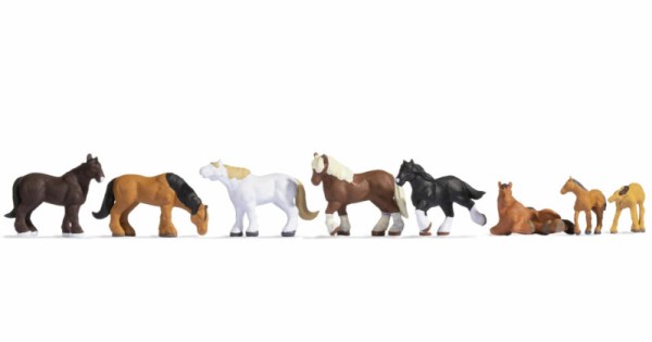 Model OO railway Shire Horses form Noch 15762