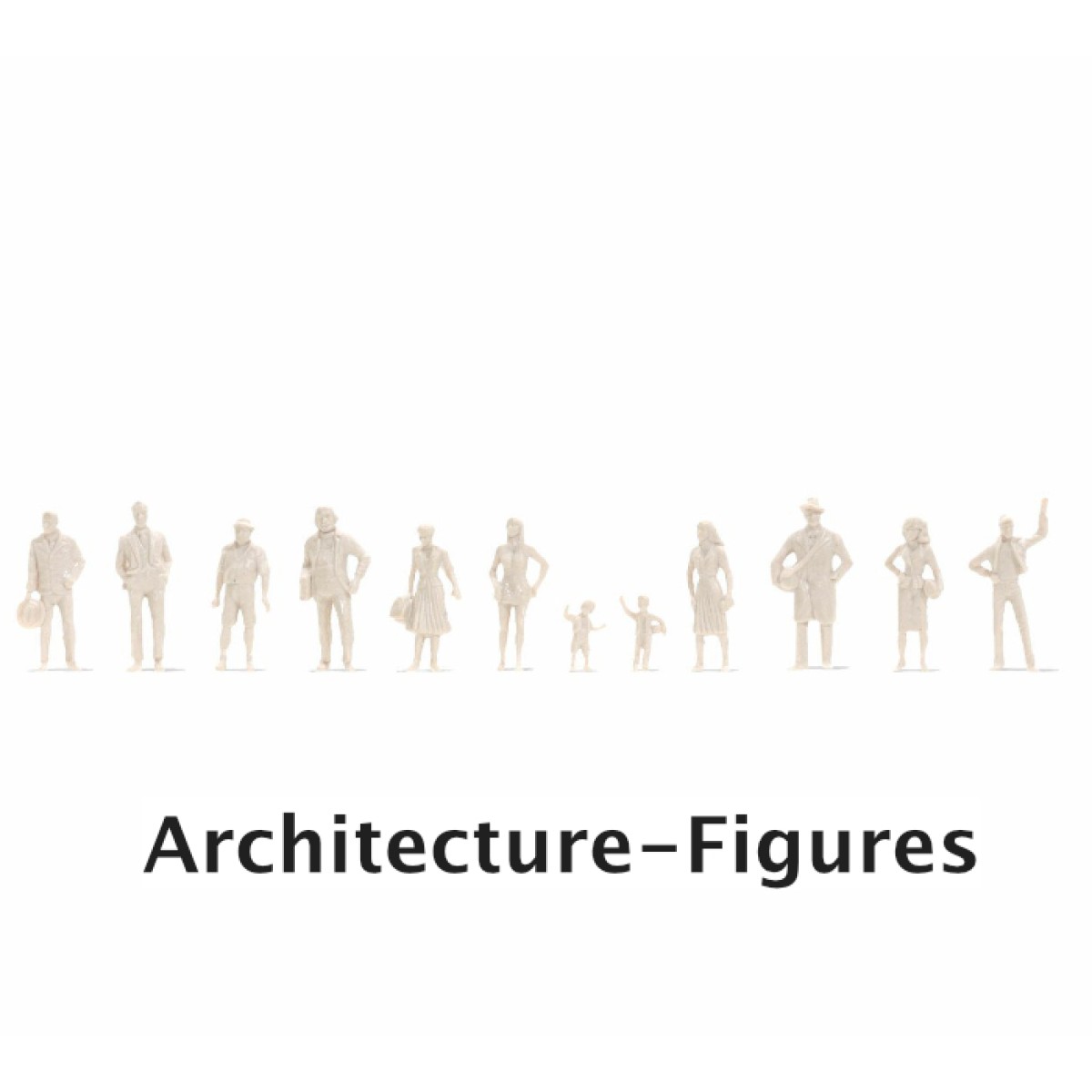 Architectural scale model Figures Scale 1:200 Preiser 80993