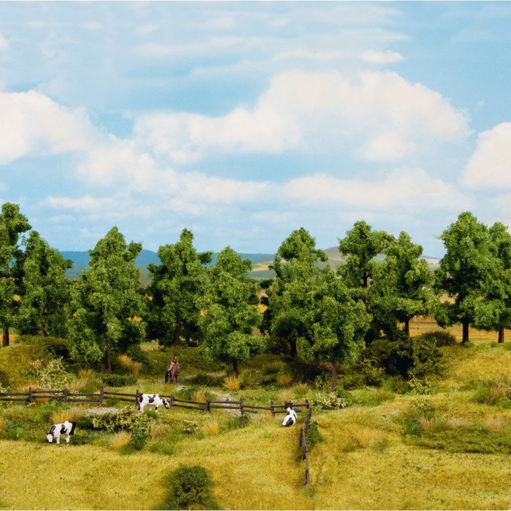 Model railway Deciduous Trees 16 Trees 40 - 100mm tall