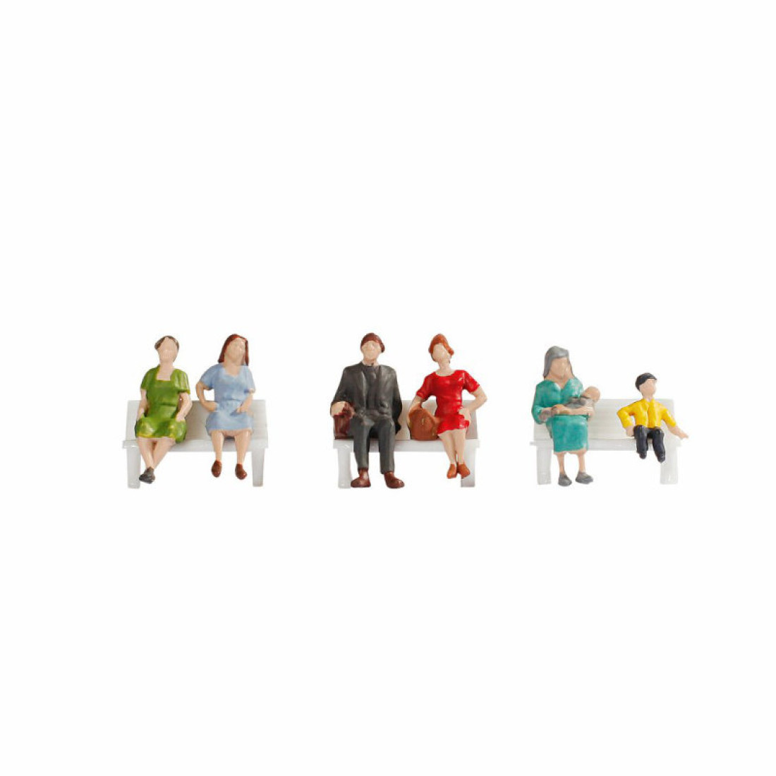 Model Sitting People TT scale 1:120 Noch 47131
