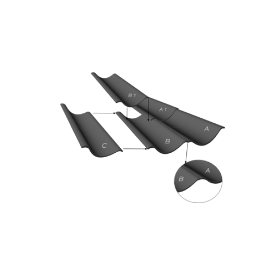 Model Roofing Tiles Pan-tiles 1:32 / 1:35 by Juweela 23272