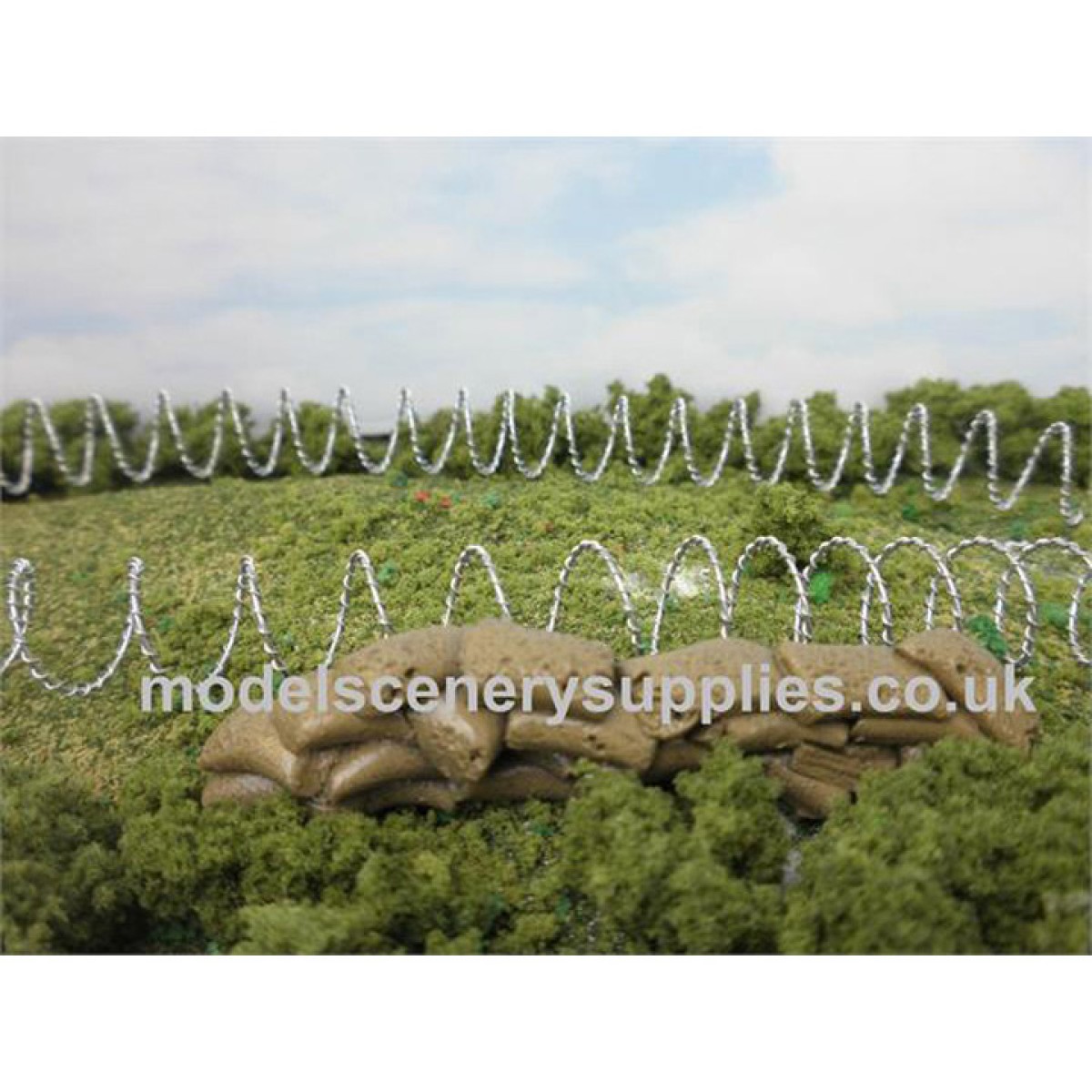 Model wargame barbed wire