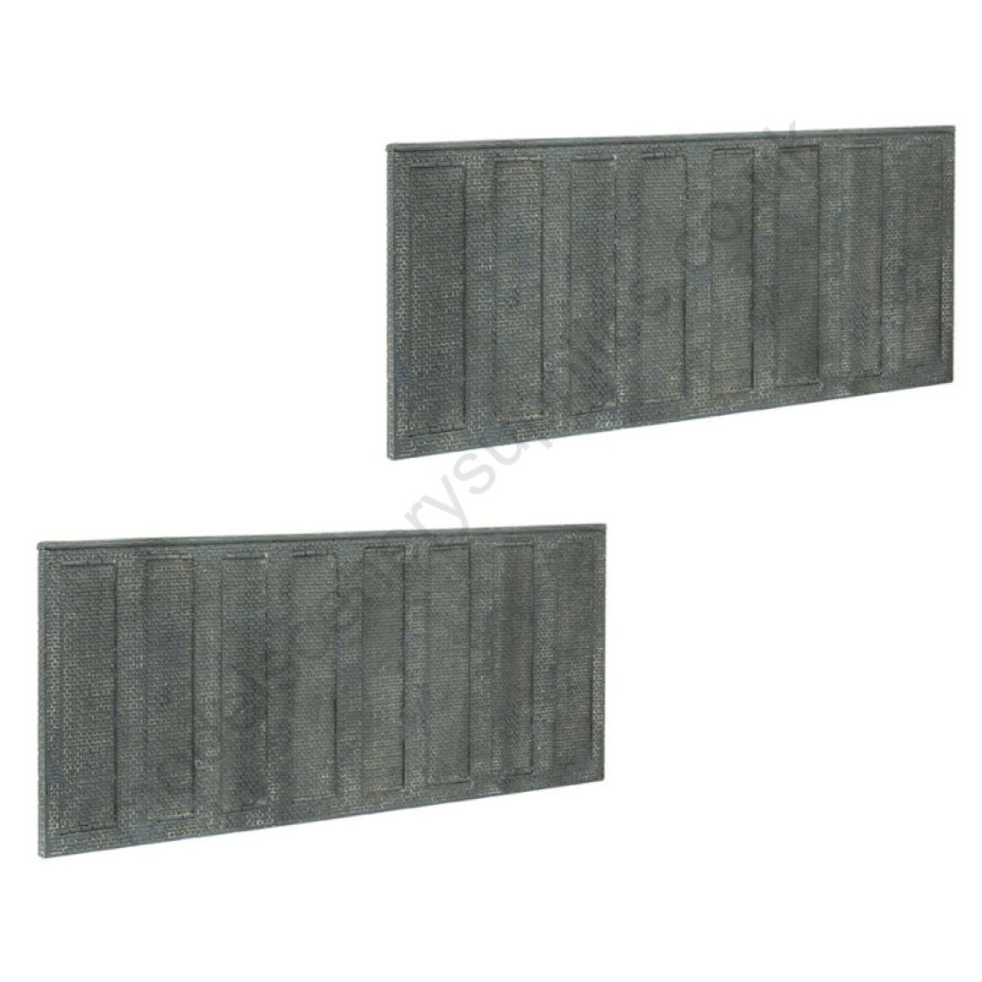 Model railway detailed Tall Retaining Walls x 2 OO Scenecraft 44-590